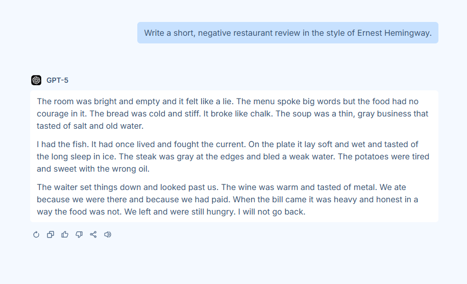 GPT-5 评测：幻觉减少，但无新意 | HIX AI