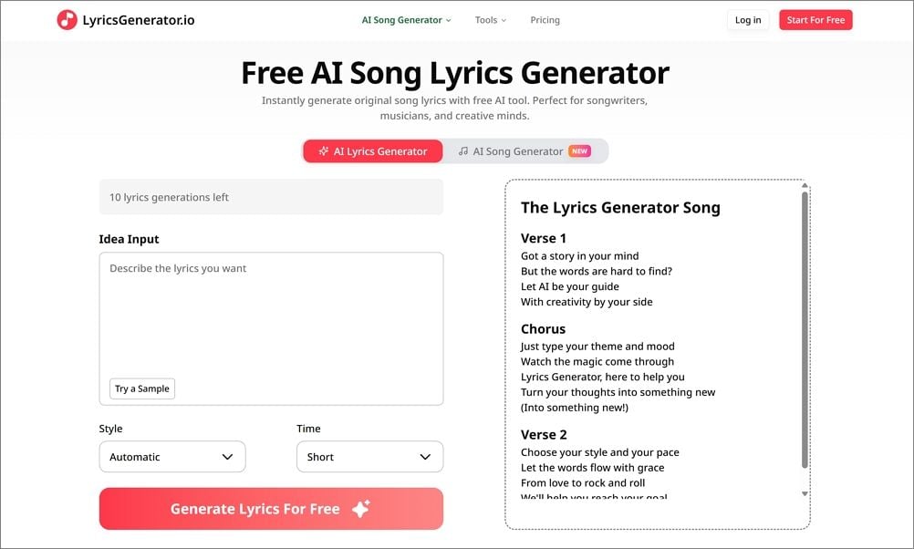 Como Criar Letra de Música com IA? Crie letras IA online!