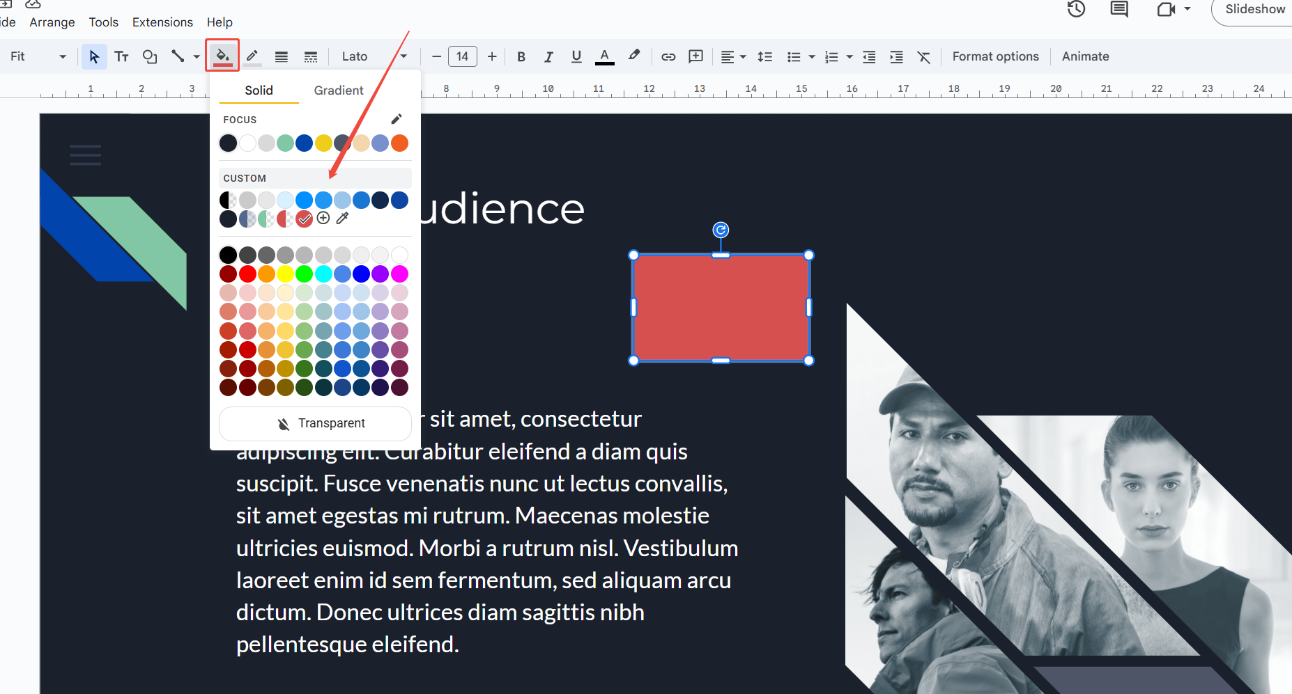 How to Change the Opacity of Shape in Google Slides | HIX AI