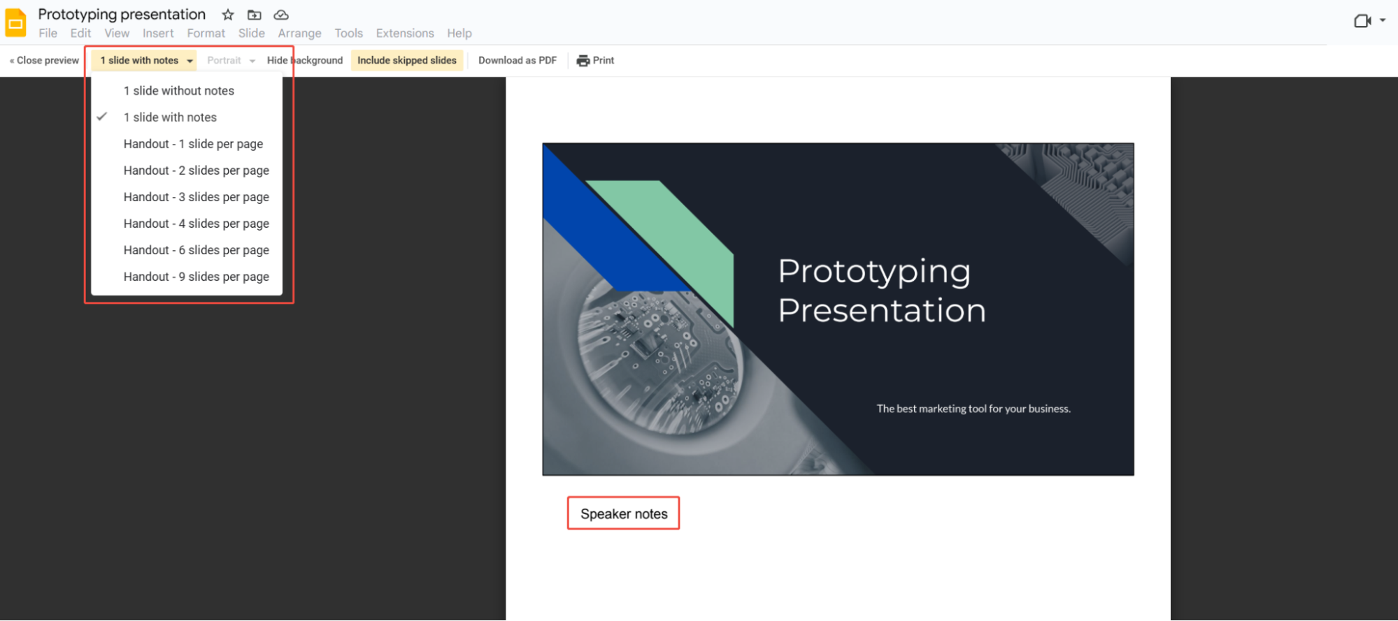 How to Print Google Slides with Notes? | HIX AI