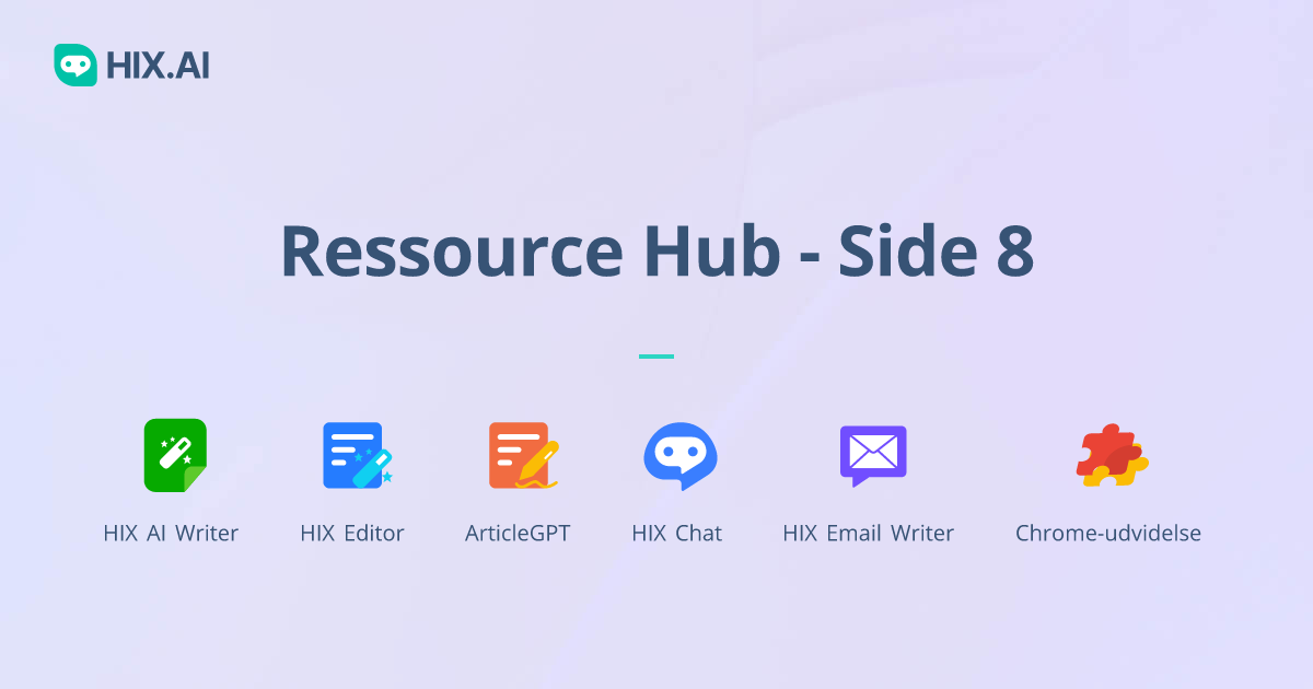 Ressource Hub | HIX.AI