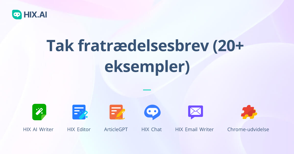 Tak fratrædelsesbrev (20+ eksempler) | HIX.AI