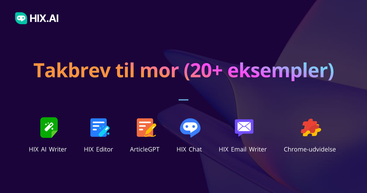Takbrev til mor (20+ eksempler) | HIX.AI