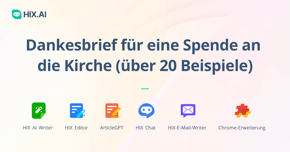 Dankesbrief für eine Spende an die Kirche (20+ Beispiele) | HIX.AI