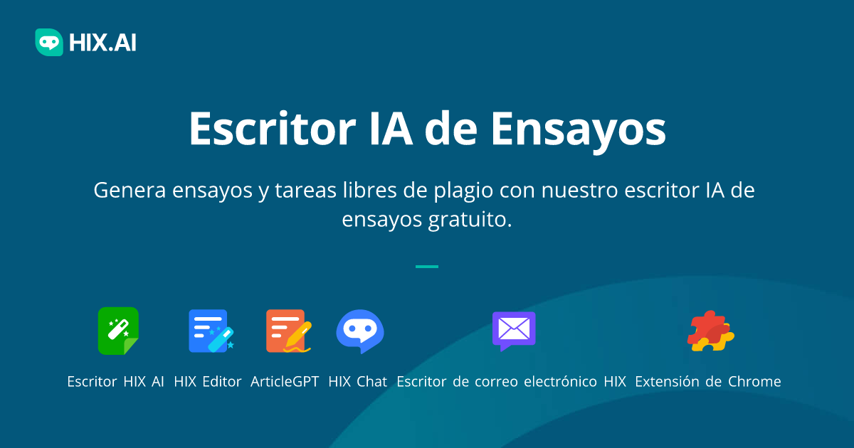 Writer de ensayos con IA: generador de ensayos gratuito Sin registro | HIX AI