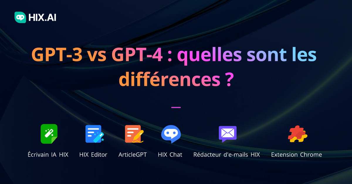 GPT-3 vs GPT-4 : comment les modèles OpenAI se comparent-ils ? | HIX.AI