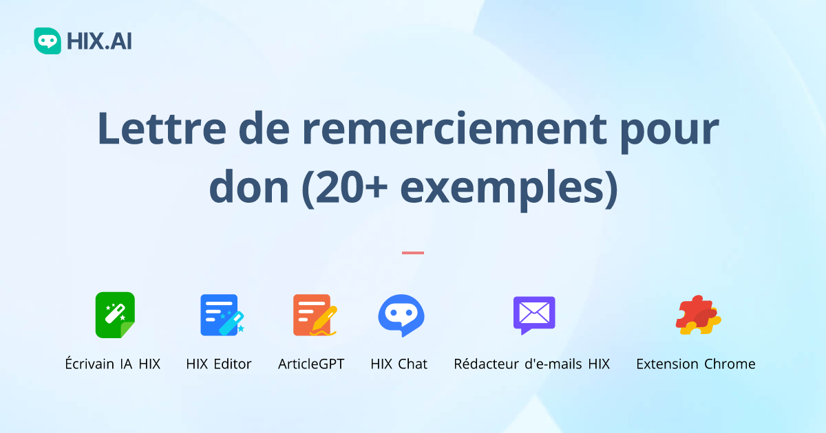 Lettre De Remerciement Pour Don (20+ Exemples) - Hix.Ai Guide Complet ...