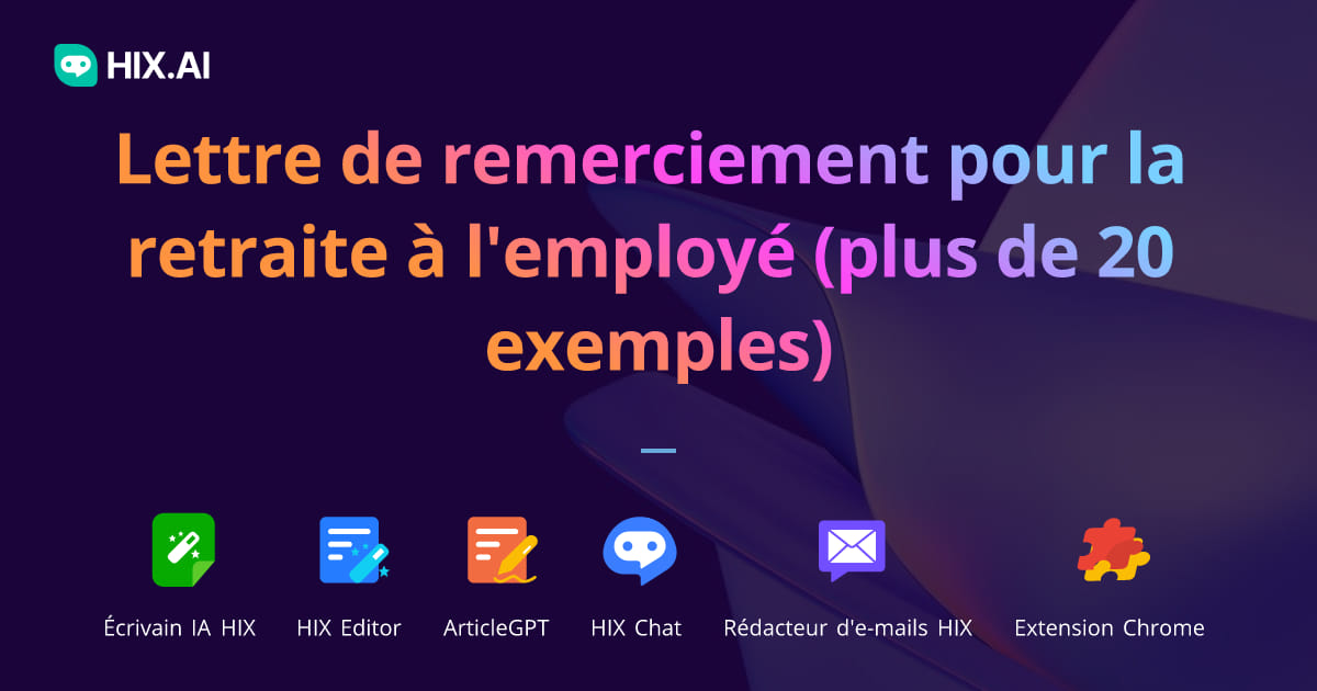 Lettre de remerciement à la retraite à l'employé (plus de 20 exemples ...