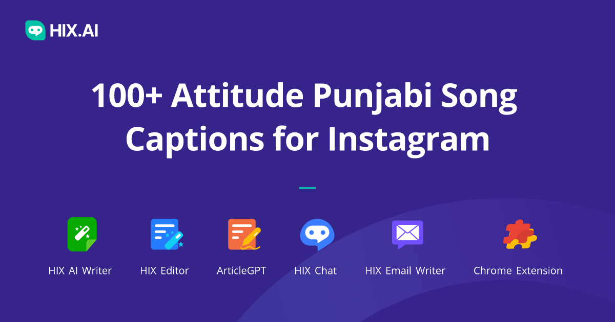 100 Attitude Punjabi Song Captions For Instagram HIX AI 100 Attitude Punjabi Song Captions For Instagram HIX AI
