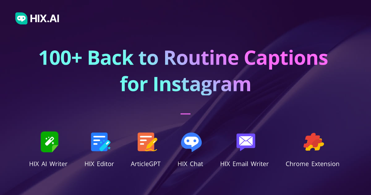 100+ Back to Routine Captions for Instagram + Free AI Caption Generator ...
