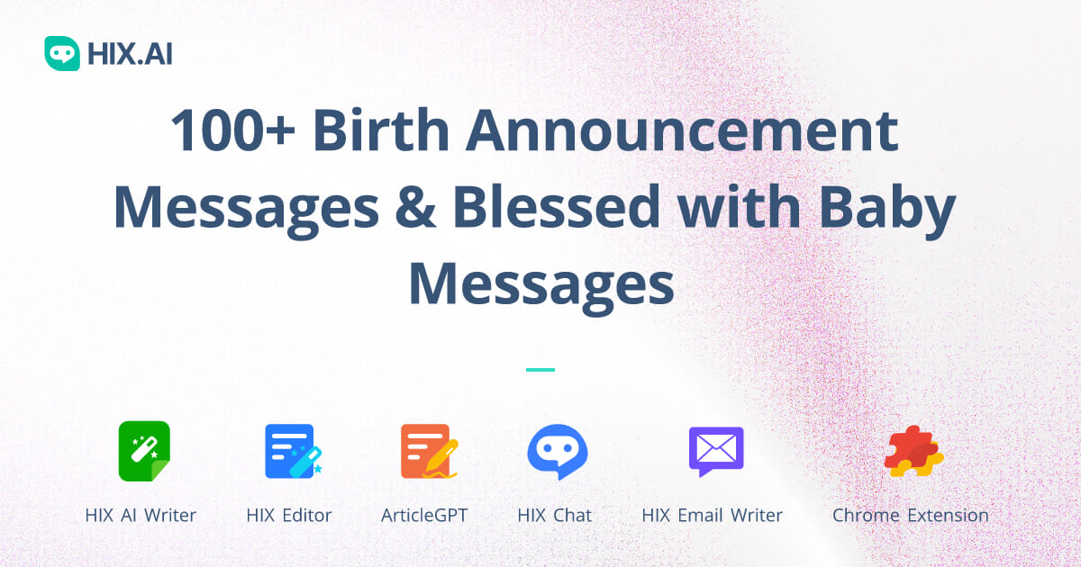 100+ Birth Announcement Messages & Blessed with Baby Messages | HIX.AI