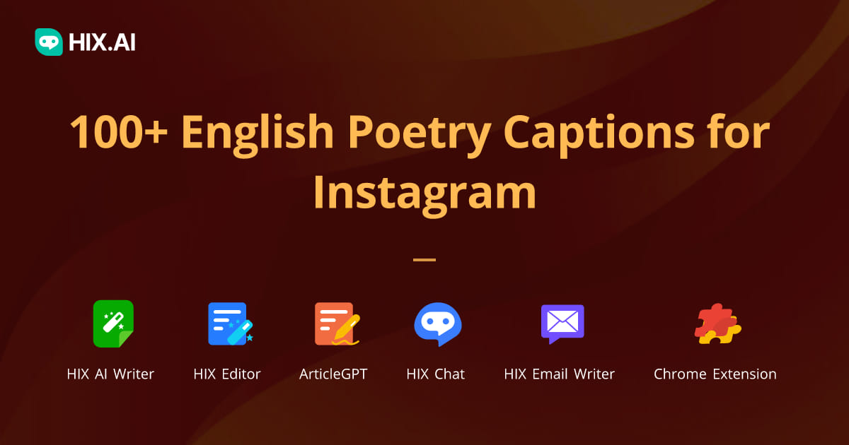 100+ English Poetry Captions for Instagram + Free AI Caption Generator ...