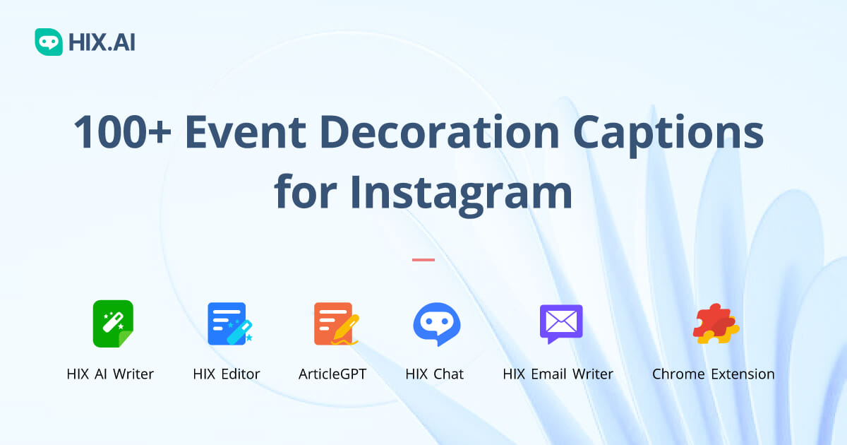 100+ Event Decoration Captions for Instagram + Free AI Caption ...