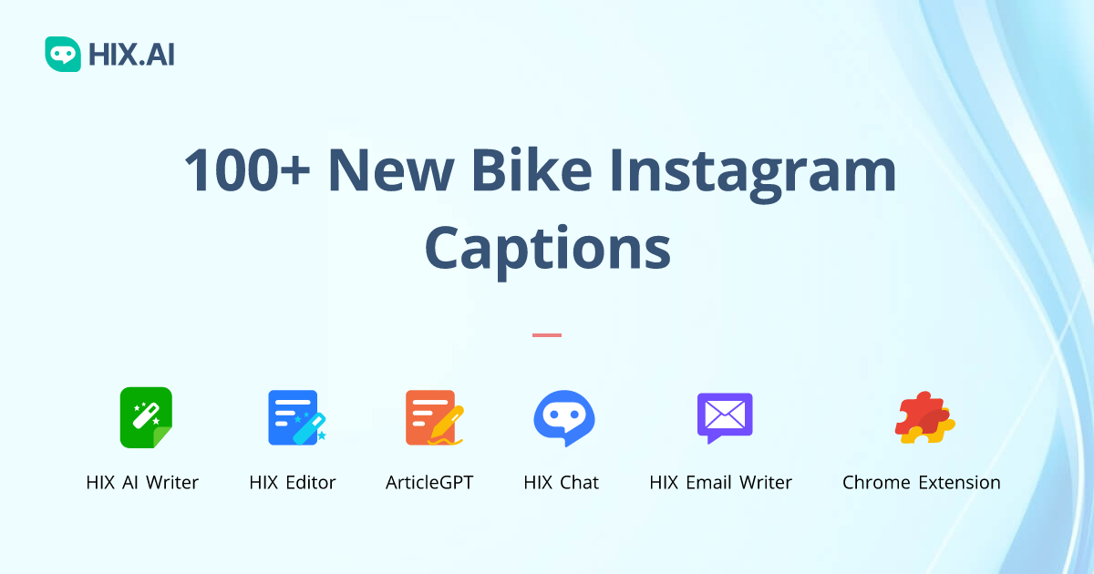 100+ New Bike Instagram Captions + Free AI Caption Generator | HIX.AI 100+ New Bike Instagram Captions + Free AI Caption Generator | HIX.AI