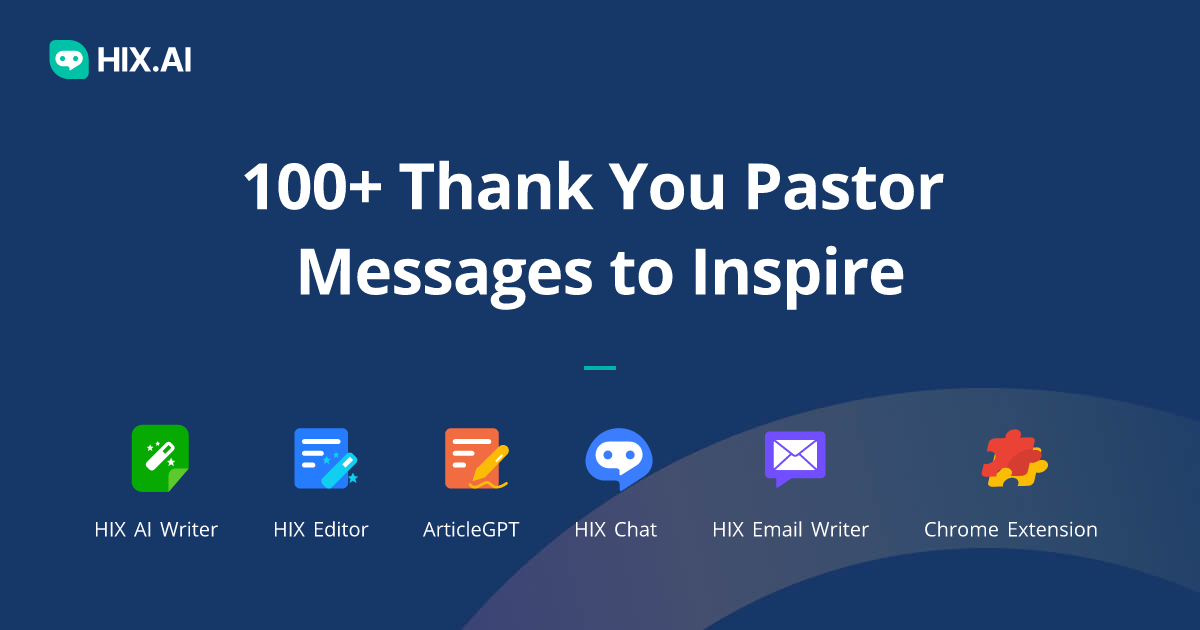100+ Thank You Pastor Messages to Inspire | HIX.AI