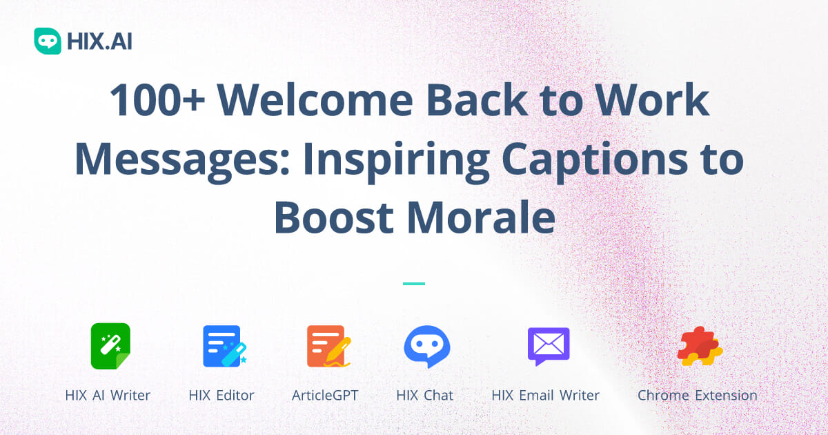 100+ Welcome Back to Work Messages: Inspiring Captions to Boost Morale ...