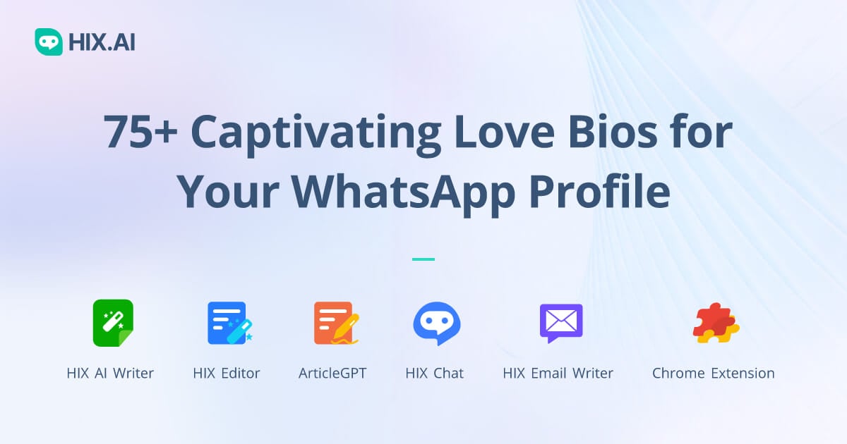 75+ Captivating Love Bio Ideas for Your WhatsApp Profile | HIX.AI