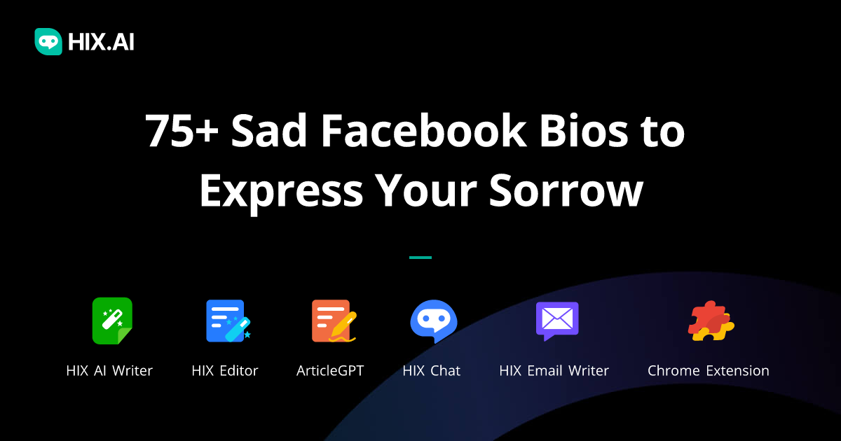 75+ Sad Facebook Bios to Express Your Sorrow + Free FB Bio Generator ...
