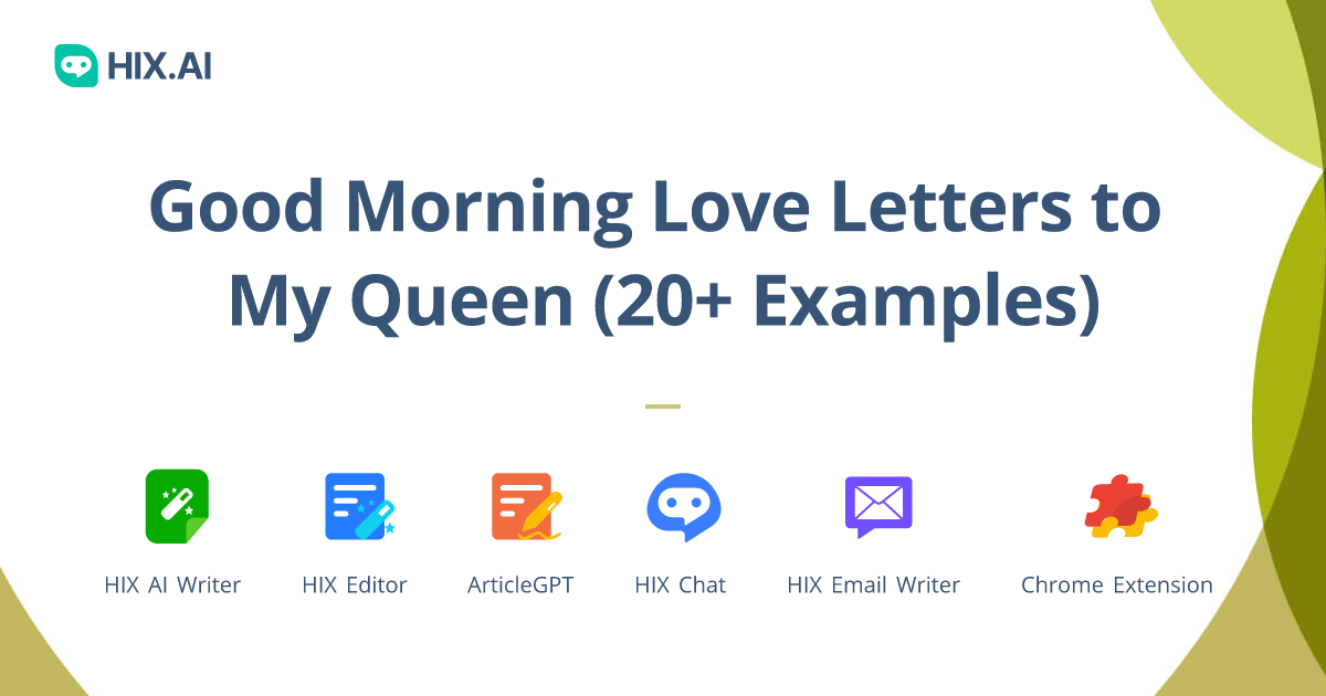 Good Morning Love Letters to My Queen (20+ Examples) + Free Love Letter ...