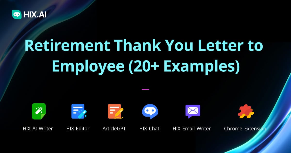Retirement Thank You Letter to Employee (20+ Examples) | HIX.AI