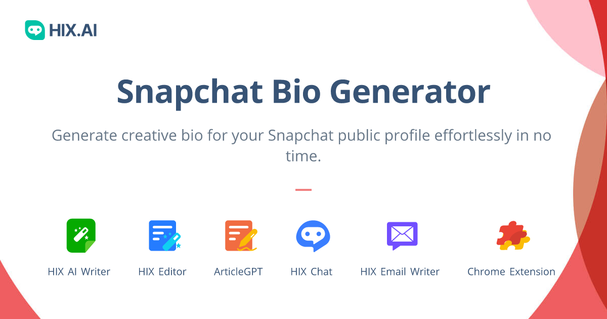 Free Snapchat Bio Generator: Make Public Snapchat Profile with AI