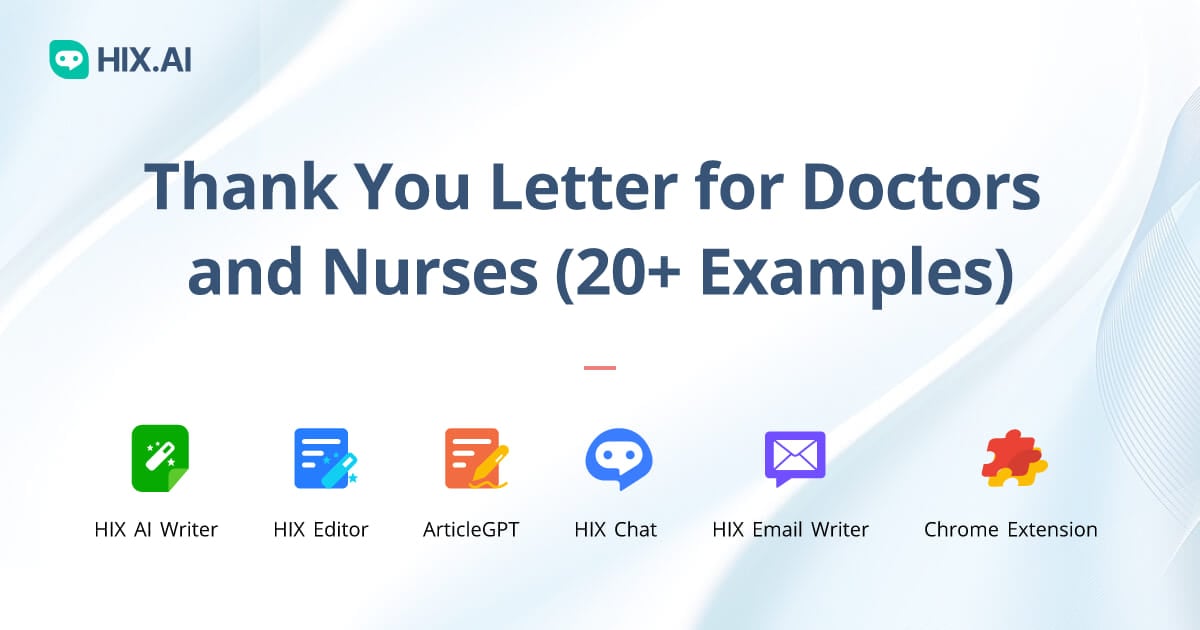 Thank You Letter for Doctors and Nurses (20+ Examples) | HIX.AI