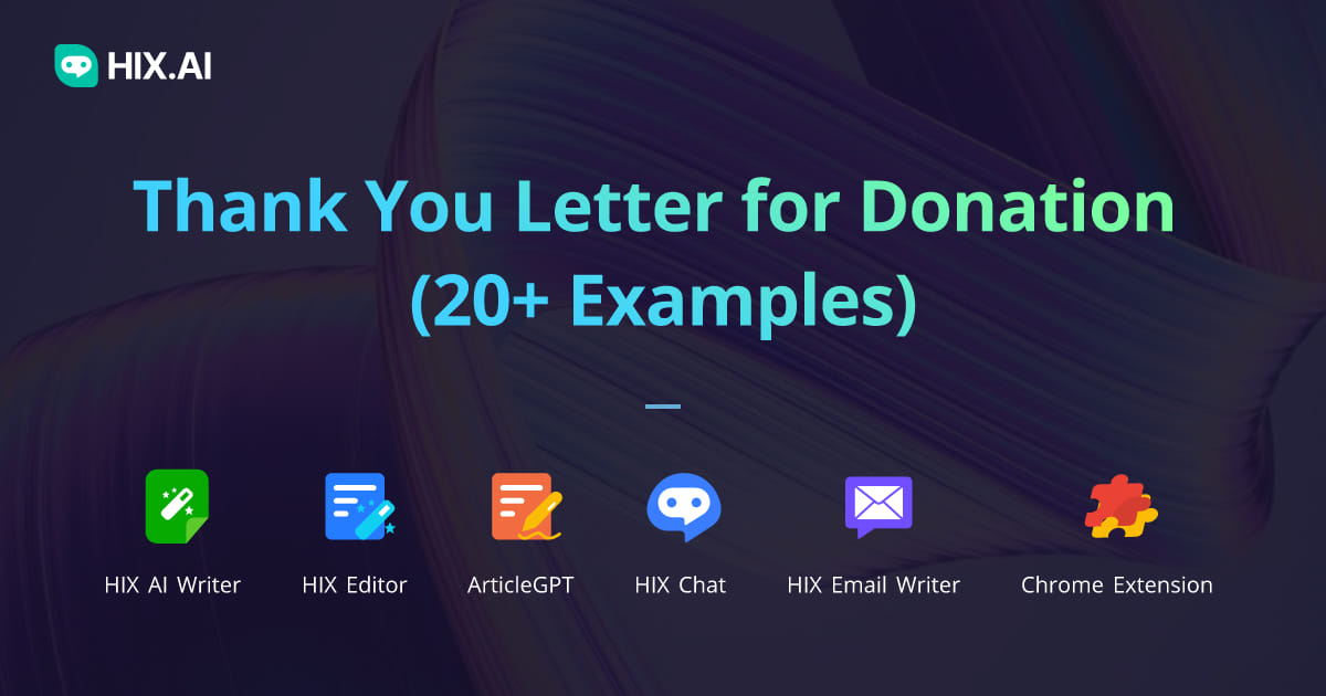 Thank You Letter for Donation (20+ Examples) | HIX.AI
