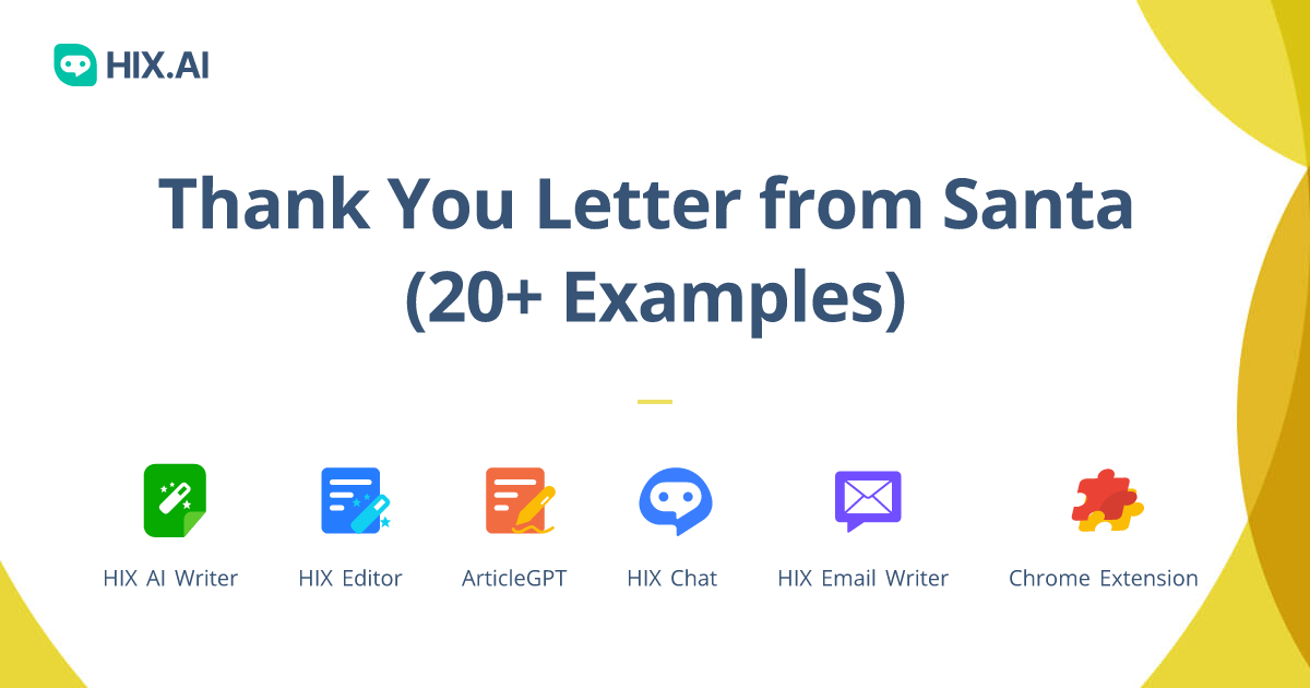 Thank You Letter from Santa (20+ Examples) | HIX.AI