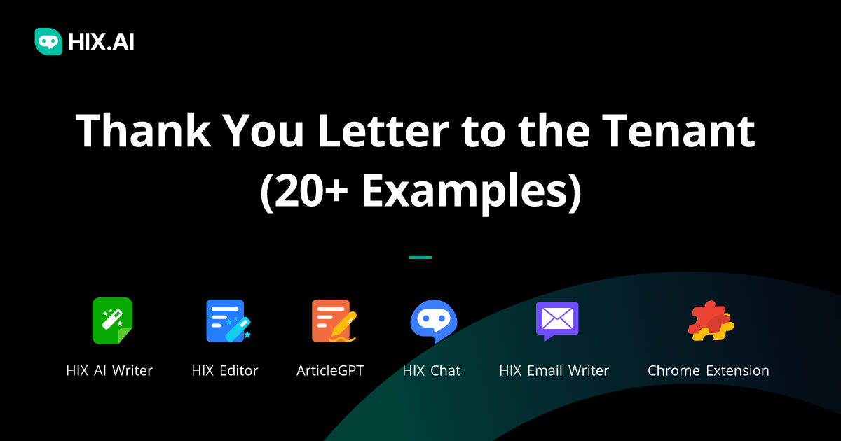 Thank You Letter to the Tenant (20+ Examples) | HIX.AI