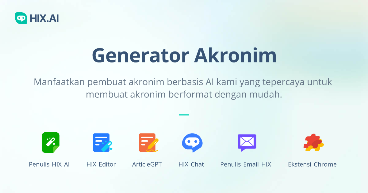 Generator Akronim: Buat Akronim | Pembuat Singkatan