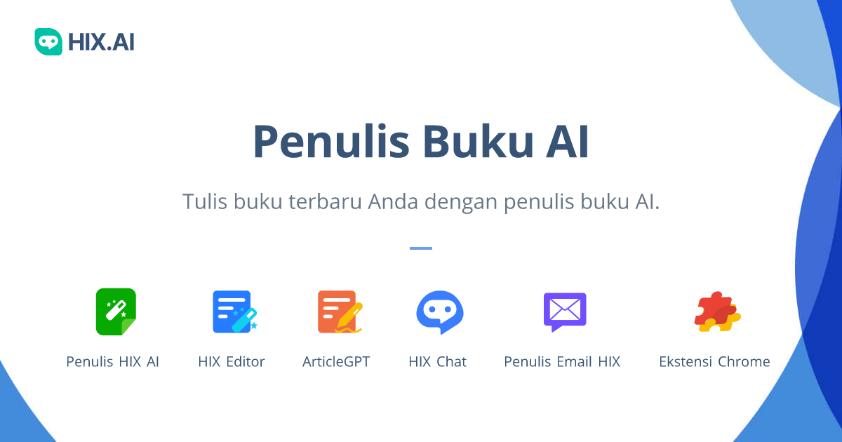 Penulis Buku AI Gratis: Menulis Buku Menggunakan AI Online | HIX AI