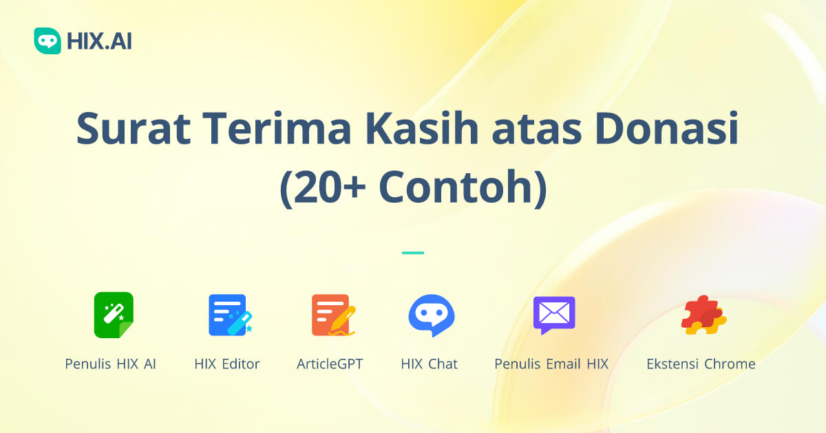 Surat Terima Kasih atas Donasi (20+ Contoh) | HIX.AI