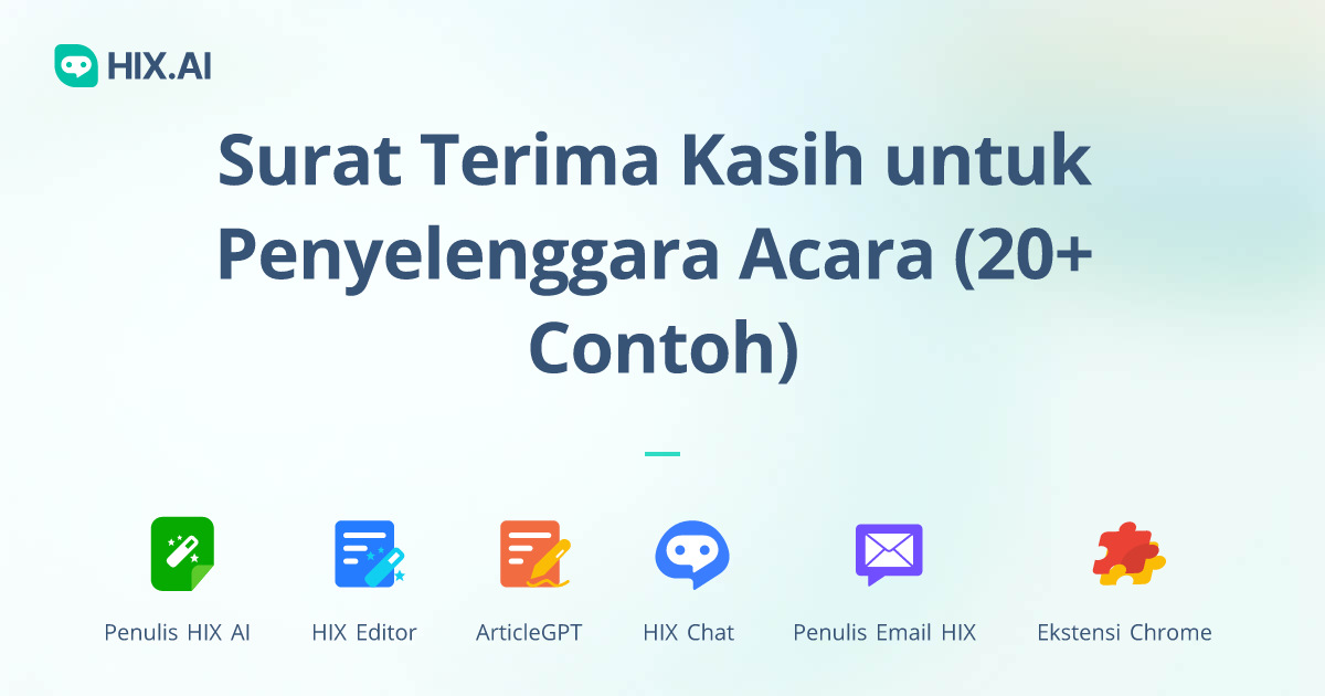 Surat Terima Kasih untuk Penyelenggara Acara (20+ Contoh) | HIX.AI