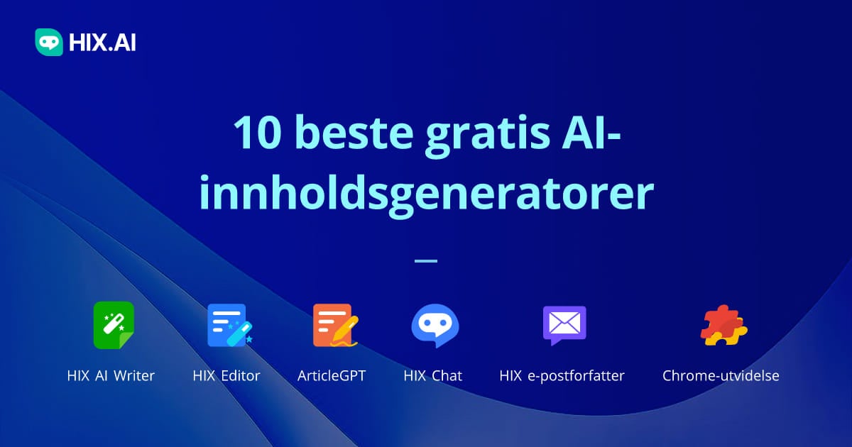 10 beste gratis AI-innholdsgeneratorer for tekst- og bloggoppretting