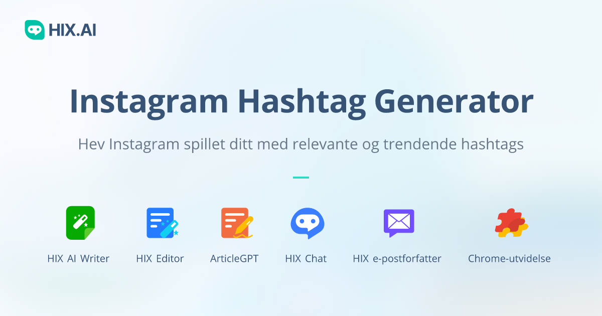 Hashtag Generator: Skriv populære Instagram Hashtags | HIX AI