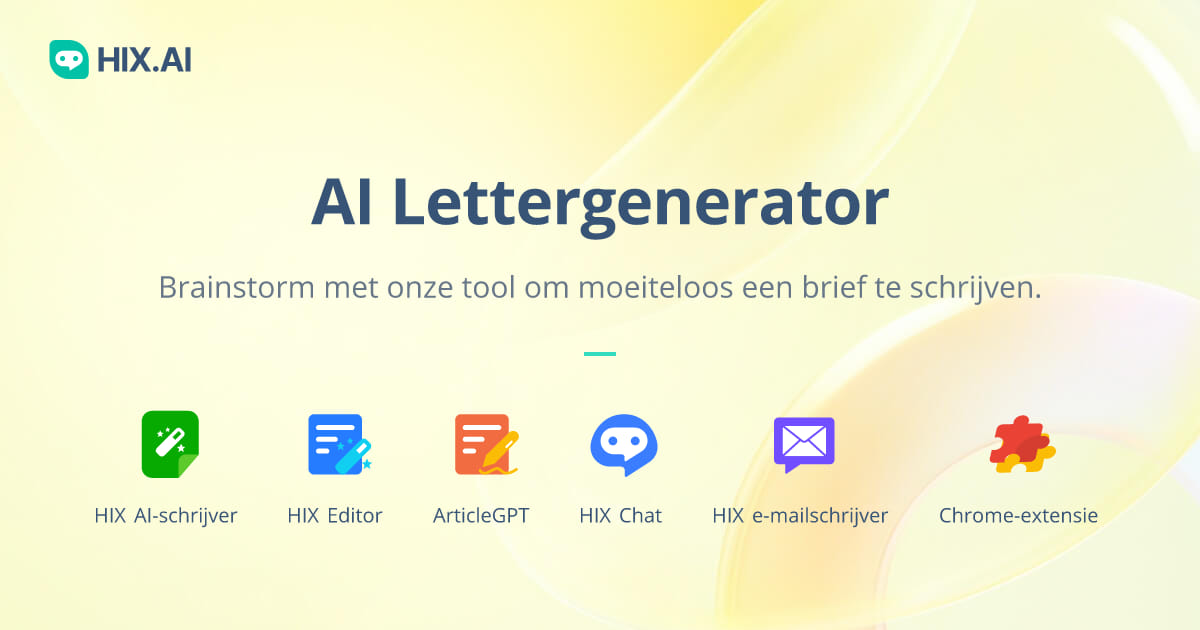 Gratis AI-briefgenerator om online een formele brief voor mij te schrijven | HIX AI