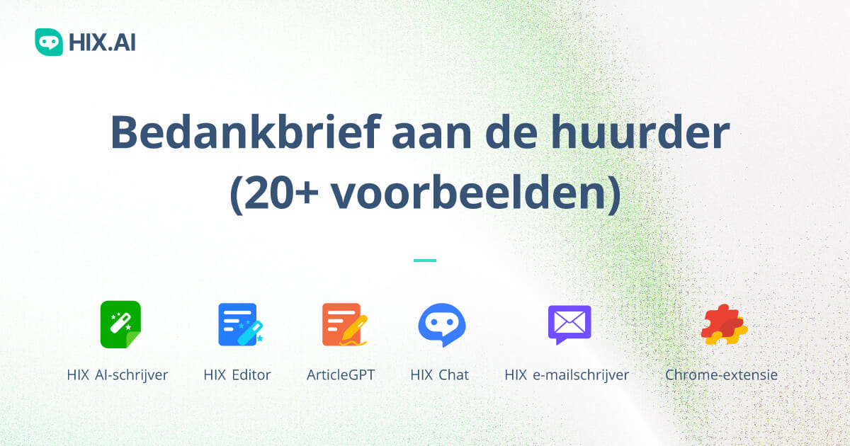 Bedankbrief aan de huurder (20+ voorbeelden) | HIX.AI