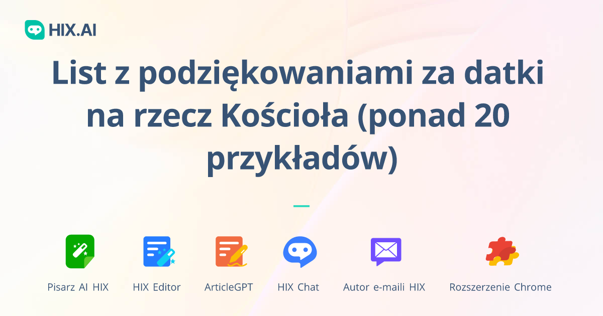 List z podziękowaniami za datki na rzecz Kościoła (ponad 20 przykładów ...