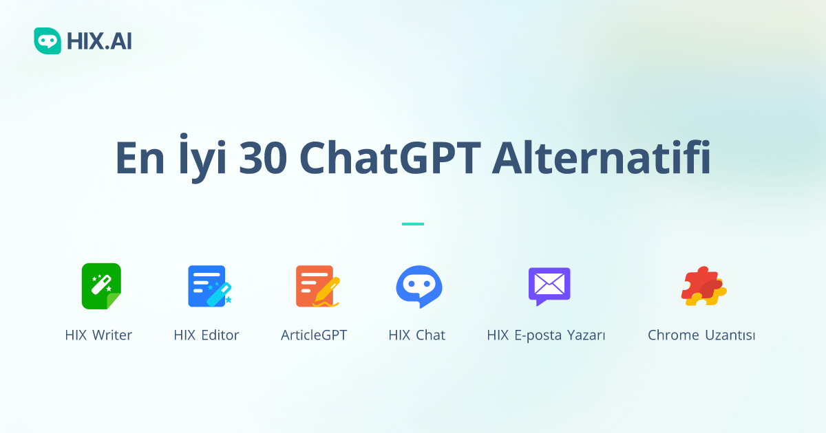 En İyi 30 ChatGPT Alternatifi: Her İhtiyaca Uygun Yapay Zeka Araçları ...